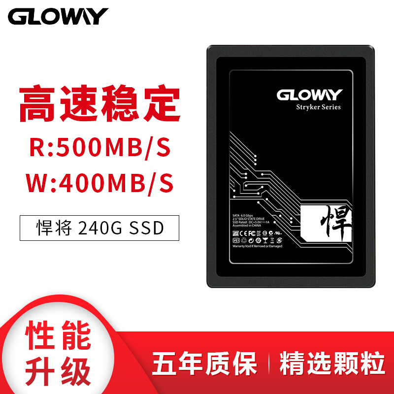 光威（Gloway）240GB SSD固态硬盘 SATA3.0接口 悍将系列-畅快体验高速存储【GLOWAY STK240GS3-S7】