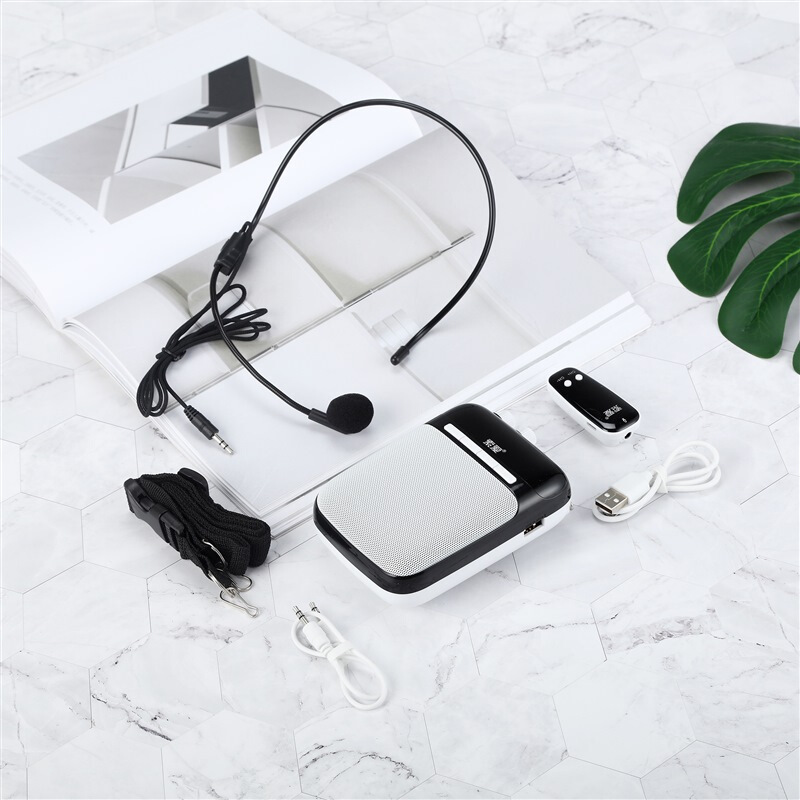 索爱（soaiy)S-518小蜜蜂扩音器无线教师专用喇叭导游收音机音箱便携式喊话器教学讲课扩音机睿智黑