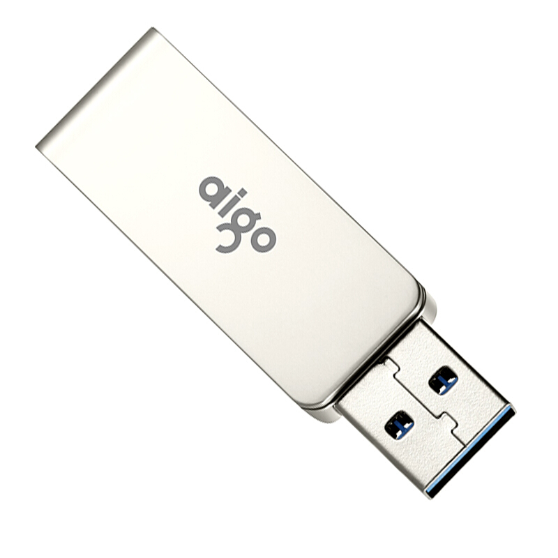 爱国者（aigo）32GB USB3.0 U盘 U330金属旋转系列 银色 快速传输 出色出众