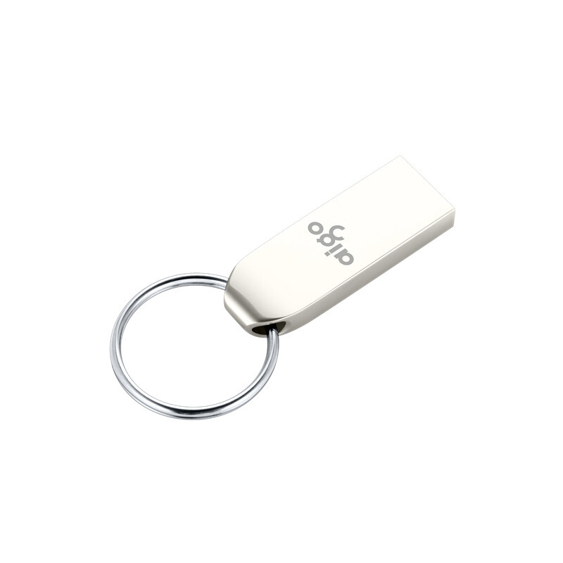 爱国者（aigo）64GB USB2.0 U盘 U268迷你款 银色 金属车载U盘